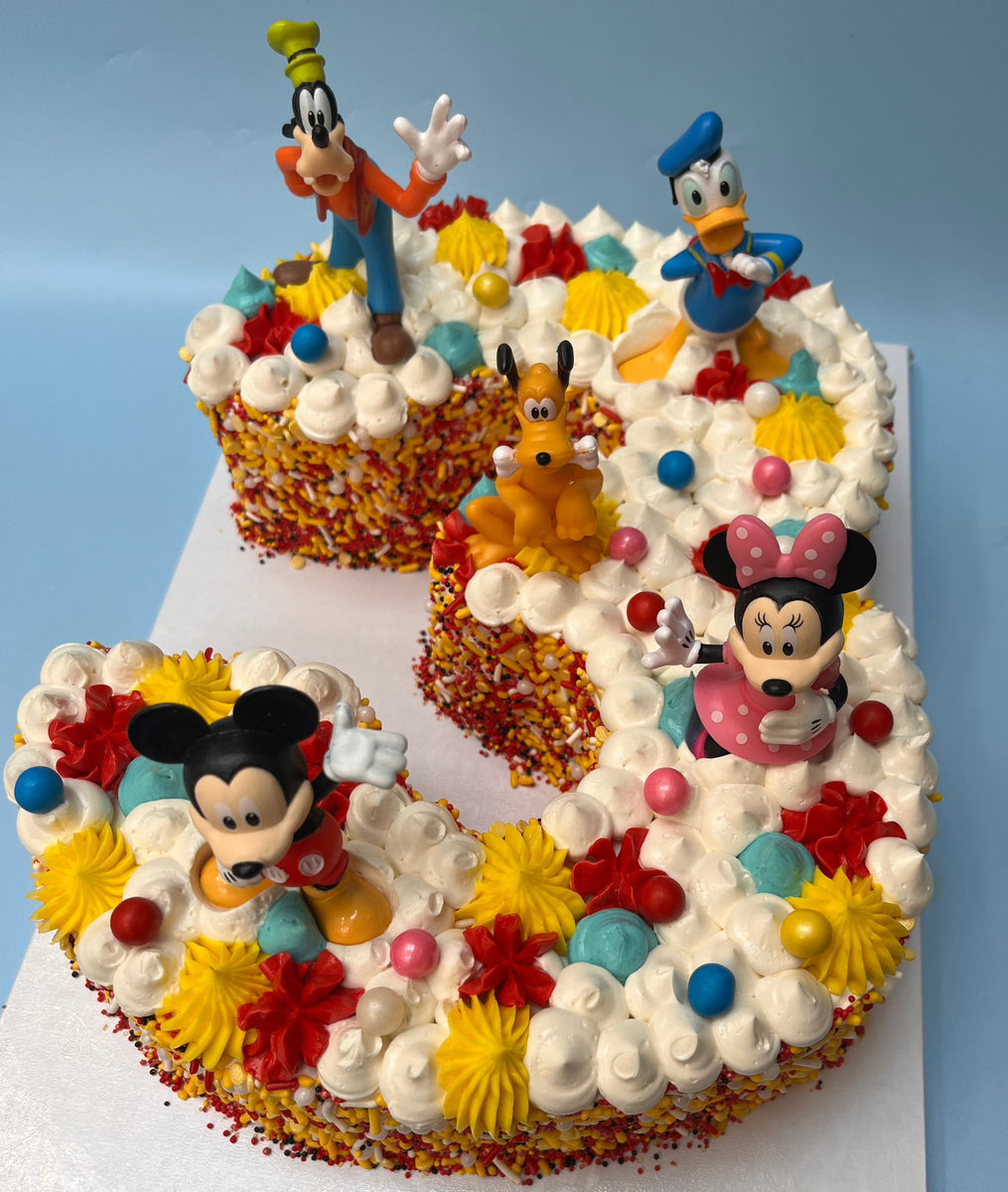 Mickey Mouse and Friends Number Cake – Padoca Bakery
