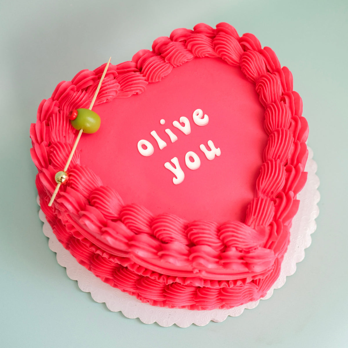 Olive You - Valentine's Day Pink Martini Cake – Padoca Bakery