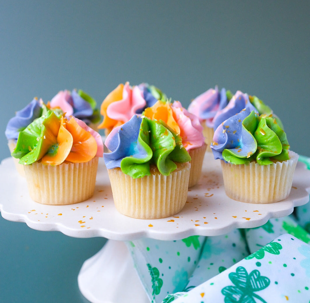 Rainbow Mini Cupcakes, box of 24 – Padoca Bakery