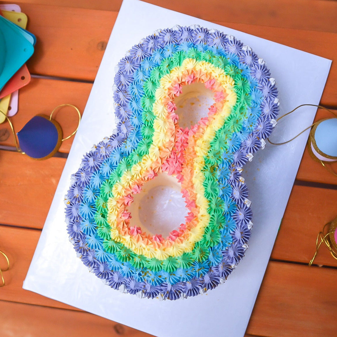 Rainbow Number Cake – Padoca Bakery